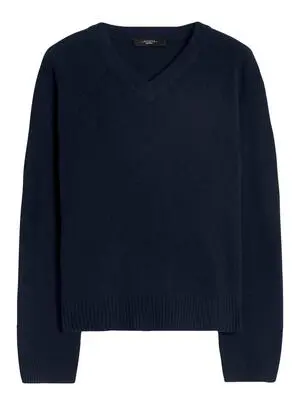 Max Mara Cashmere V-neck Sweater - Blue