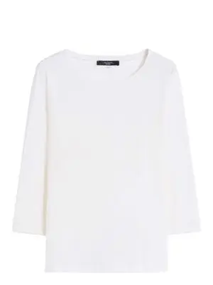 Max Mara Stretch-cotton Long-sleeve T-shirt - White