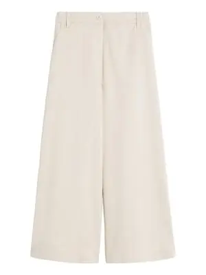 Max Mara Cotton Drill Trousers - Beige