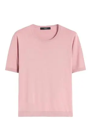 Max Mara Silk-Cotton Knitted Top Pink