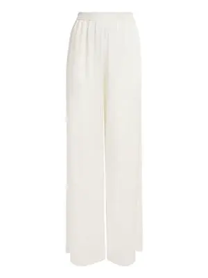 Fabiana Filippi Crepe Wide-leg Trousers - Ivory