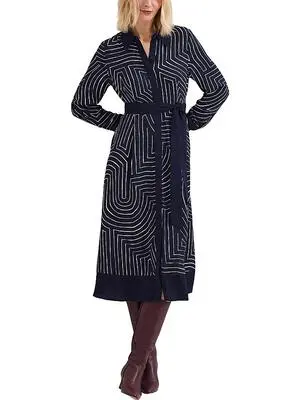 PHASE EIGHT Charlotte Midi Shirtdress - Navy/ivory