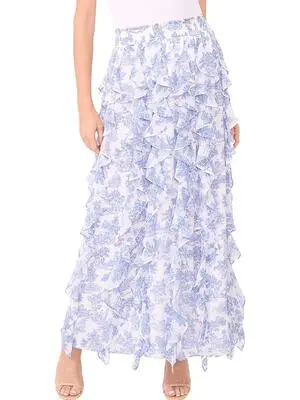 1.State Corkscrew Maxi Skirt - Blue Denim