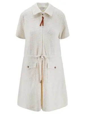 Moncler Dress With Adjustable Drawstring - White