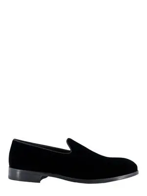 DOUCAL'S Velvet Loafers - Black