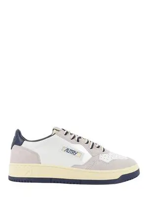 AUTRY Medalist Low Leather And Suede Sneakers - Grey