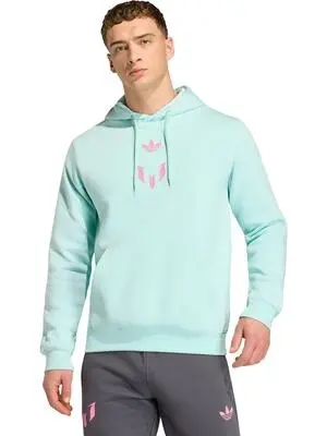 Adidas Messi Fleece Hoodie - Semi Flash Aqua