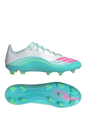 Adidas F50 Pro Firm Ground Soccer Cleats - Cloud White / Lucid Pink / Flash Aqua