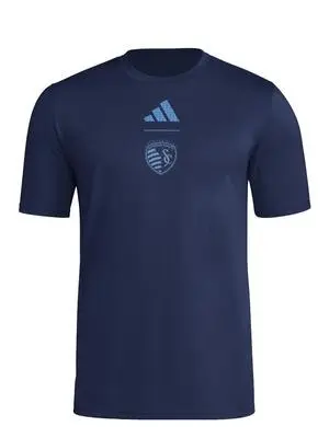 Adidas Sporting Kansas City Short Sleeve Pregame T-shirt - Team Navy / Mls-spk-kc1