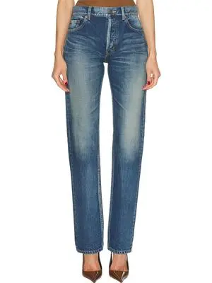 Saint Laurent Relaxed Straight Leg Denim - Ever Vintage Blue