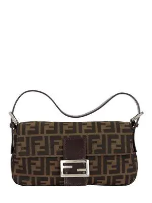 Fendi Zucca Baguette Shoulder Bag - Tobacco Brown
