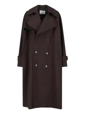 THE FRANKIE SHOP Dursley Double-breasted Trench Coat - Brown