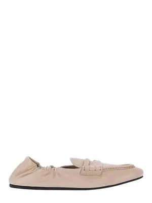 Miu Miu Ruches Nappa Loafers - Beige