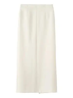 Almada Label Ankle-length Column Skirt - Cream