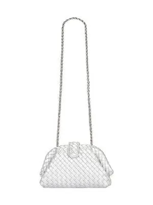 Bottega Veneta Small Lauren 1980 Bag Silver