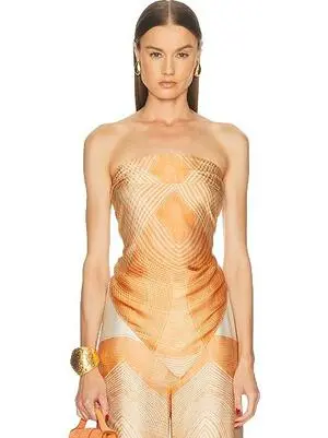 Alexis Tadi Shawl Top - Melon