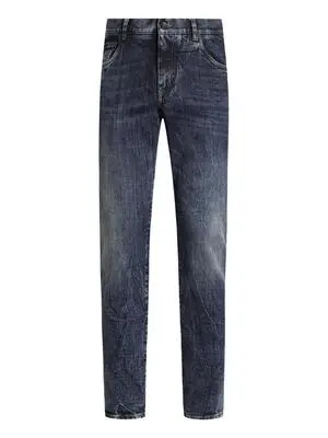 Dolce & Gabbana Slim Fit Denim Trousers - Multicolor