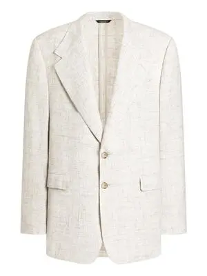 Dolce & Gabbana Single-breasted Tweed-effect Linen And Viscose Jacket - Multicolor