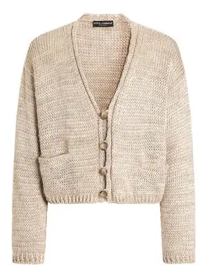 Dolce & Gabbana Cotton-linen Cardigan - Multicolor