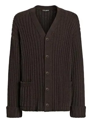 Dolce & Gabbana Cotton-blend Cardigan - Brown