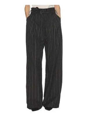 HELSA Stripe Twill Super Baggy Pants - Dark Grey Stripe
