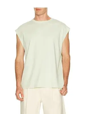 AGOLDE Agolde Leonard Sleeveless Tee In Mint.
