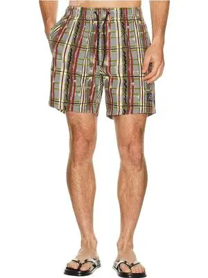 MAUI AND SONS Ember Plaid Jam Short - Grey