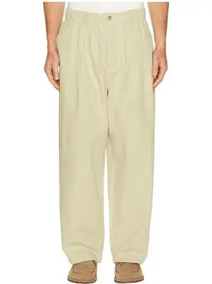 KAPPY DESIGN Pintuck Wide Chino Pants - Beige