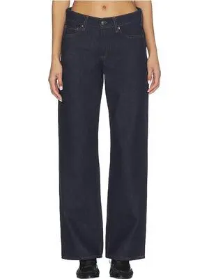 Rag & Bone Saige Full Relaxed Straight Jeans - Twirinse