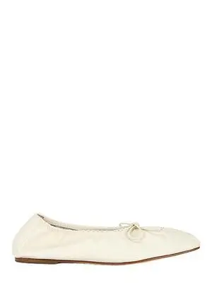 Magda Butrym Leather Ballet Flat - Cream