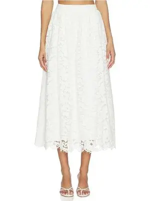 LOVERS AND FRIENDS Teagan Lace Skirt - White