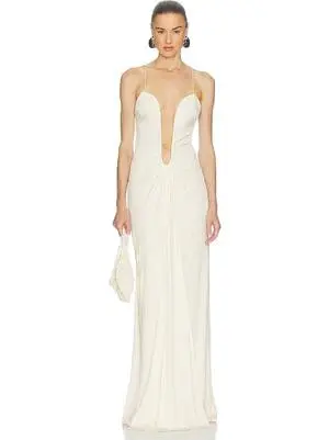 HELSA The Roksanna Draped Gown - Ivory