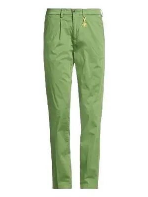 MANUEL RITZ Pants Size Cotton, Elastane - Green