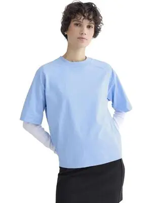 Everlane Oversized Seamed T-shirt - Open Air Blue