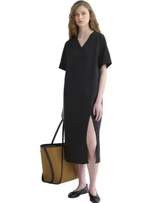 Everlane Weekend Tshirt Midi Dress Black