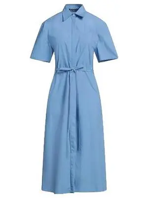 DEPARTMENT 5 Cotton Poplin Midi Shirt Dress - Azure