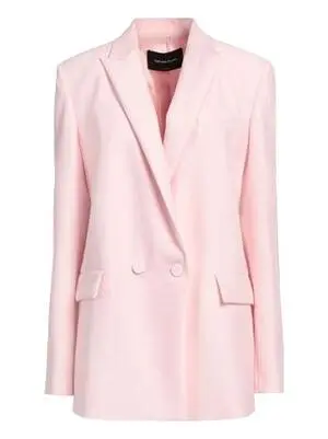 Fabiana Filippi Single-breasted Blazer In Virgin Wool And Silk - Pink