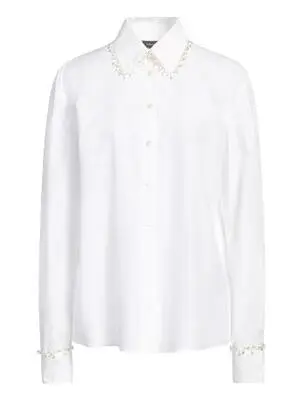 Fabiana Filippi Poplin Shirt With Appliqués - White