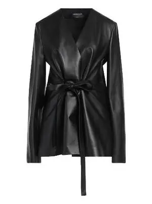 Fabiana Filippi Belted Leather Jacket - Black
