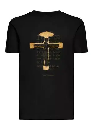 John Richmond Cross-graphic T-shirt - Black