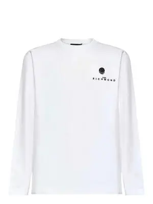 John Richmond Skull-logo Long-sleeve T-shirt - White