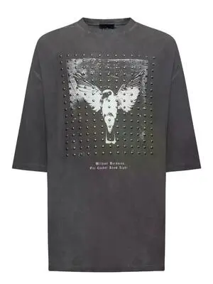 John Richmond Graphic-print Studded T-shirt - Black