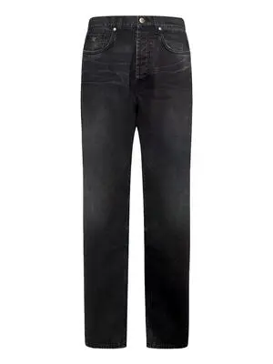 John Richmond Faded Straight Leg Jeans - Black