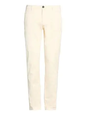 CLARK Pants Cream Size Cotton, Elastane - White