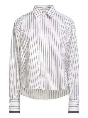 Brunello Cucinelli Striped Woven Shirt - White