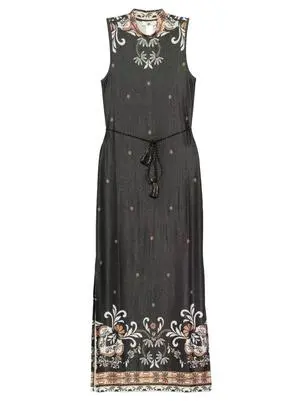 TWINSET Floral Print Beaded Dress - Black