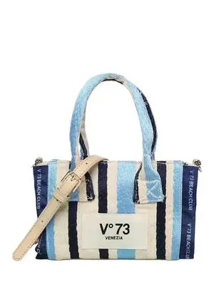 V°73 Striped Mini Top Handle Bag - Neutrals