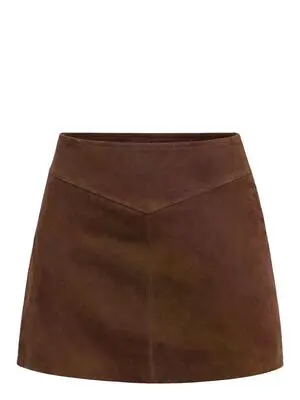 REFORMATION Layla Mini Suede Skirt