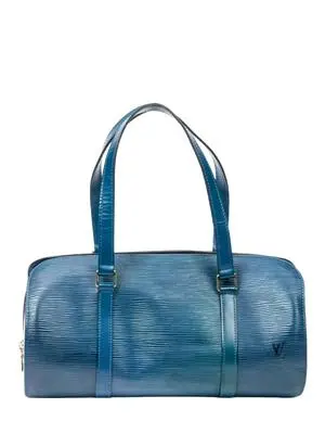 LOUIS VUITTON 1997 Soufflot Zipped Tote Bag - Blue