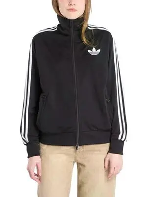 Adidas Three-stripe Zip-up Sweatshirt - Black